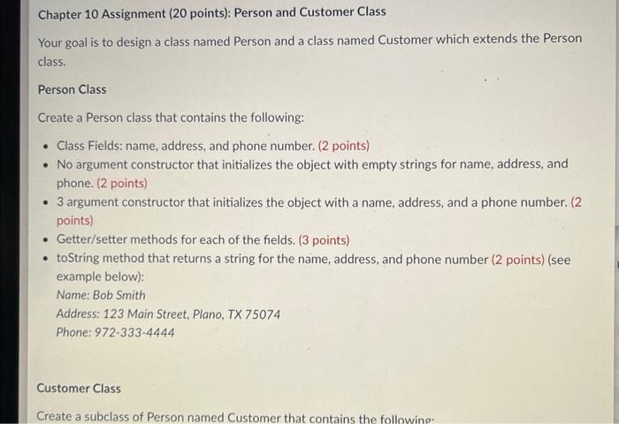 Solved Your goal is to design a class named Person and a | Chegg.com