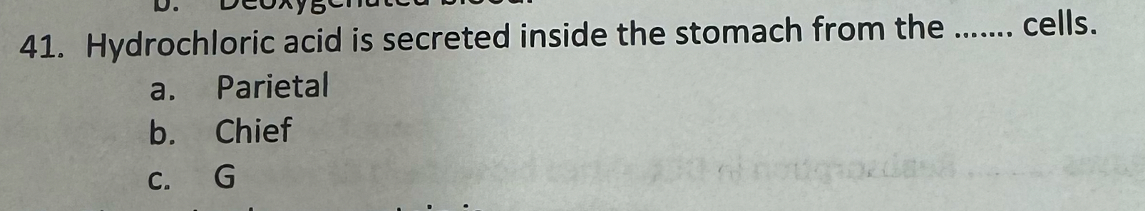 Solved Hydrochloric acid is secreted inside the stomach from | Chegg.com