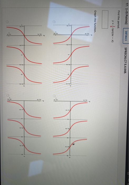 Solved 17. (-/5 Points) DETAILS SPRECALC7 5.4.048. Find the | Chegg.com