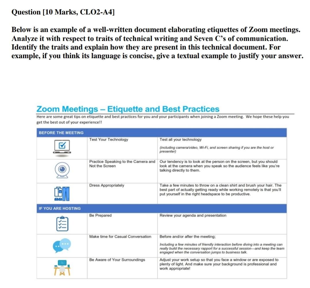 Solved Question [10 Marks, CLO2-A4] Below is an example of a | Chegg.com