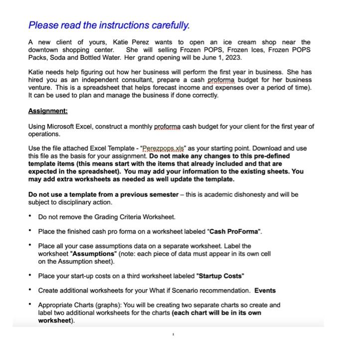 Please read the instructions carefully. A new client | Chegg.com Please read the instructions carefully. A new client | Chegg.com