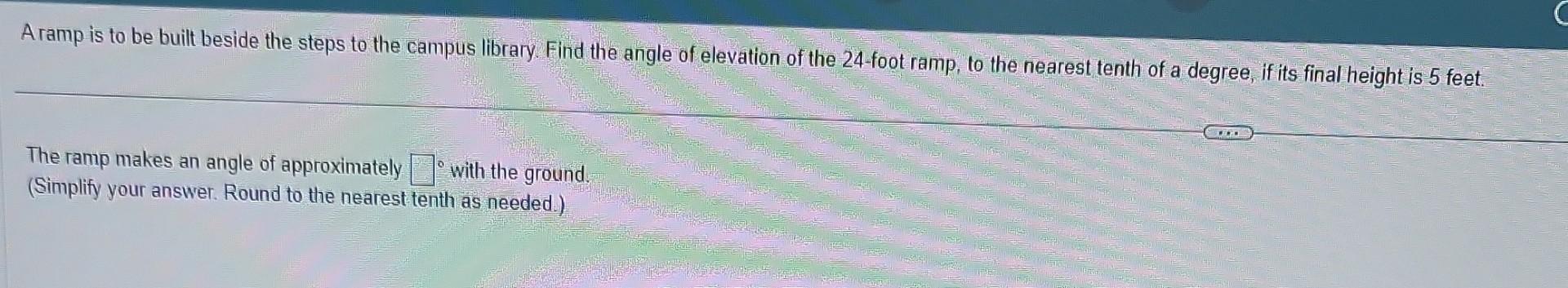 Solved A ramp is to be built beside the steps to the campus | Chegg.com