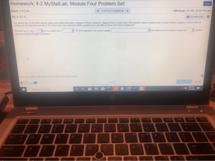Solved Homework: 4-2 MyStatLab: Module Four Problem Set Sare | Chegg.com