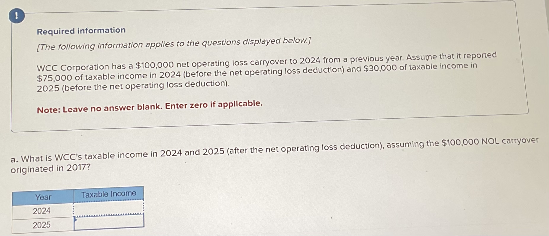 Solved !Required information[The following information | Chegg.com