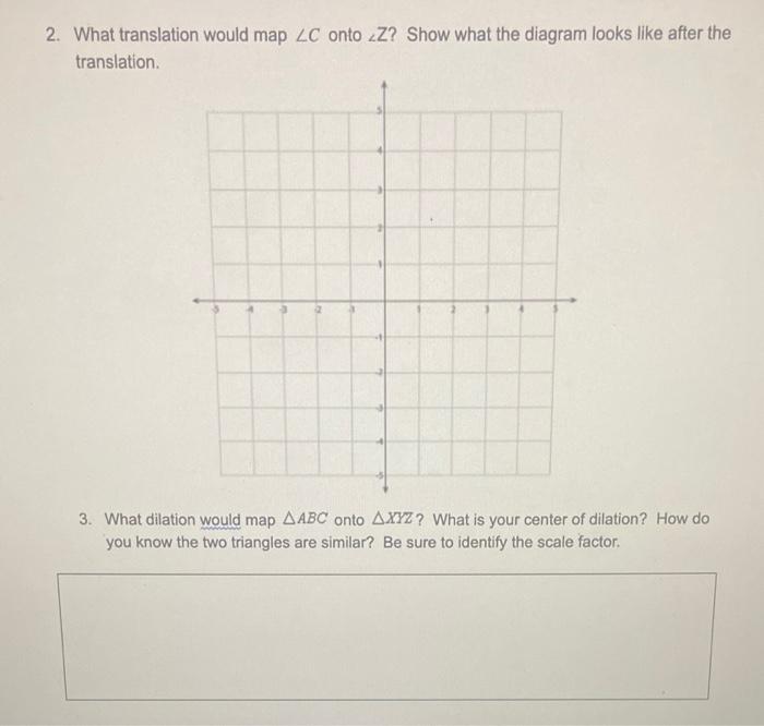 Solved 2. What translation would map 2C onto Z? Show what | Chegg.com