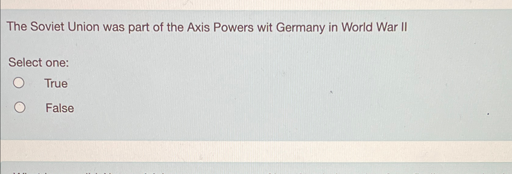 Solved The Soviet Union was part of the Axis Powers wit | Chegg.com