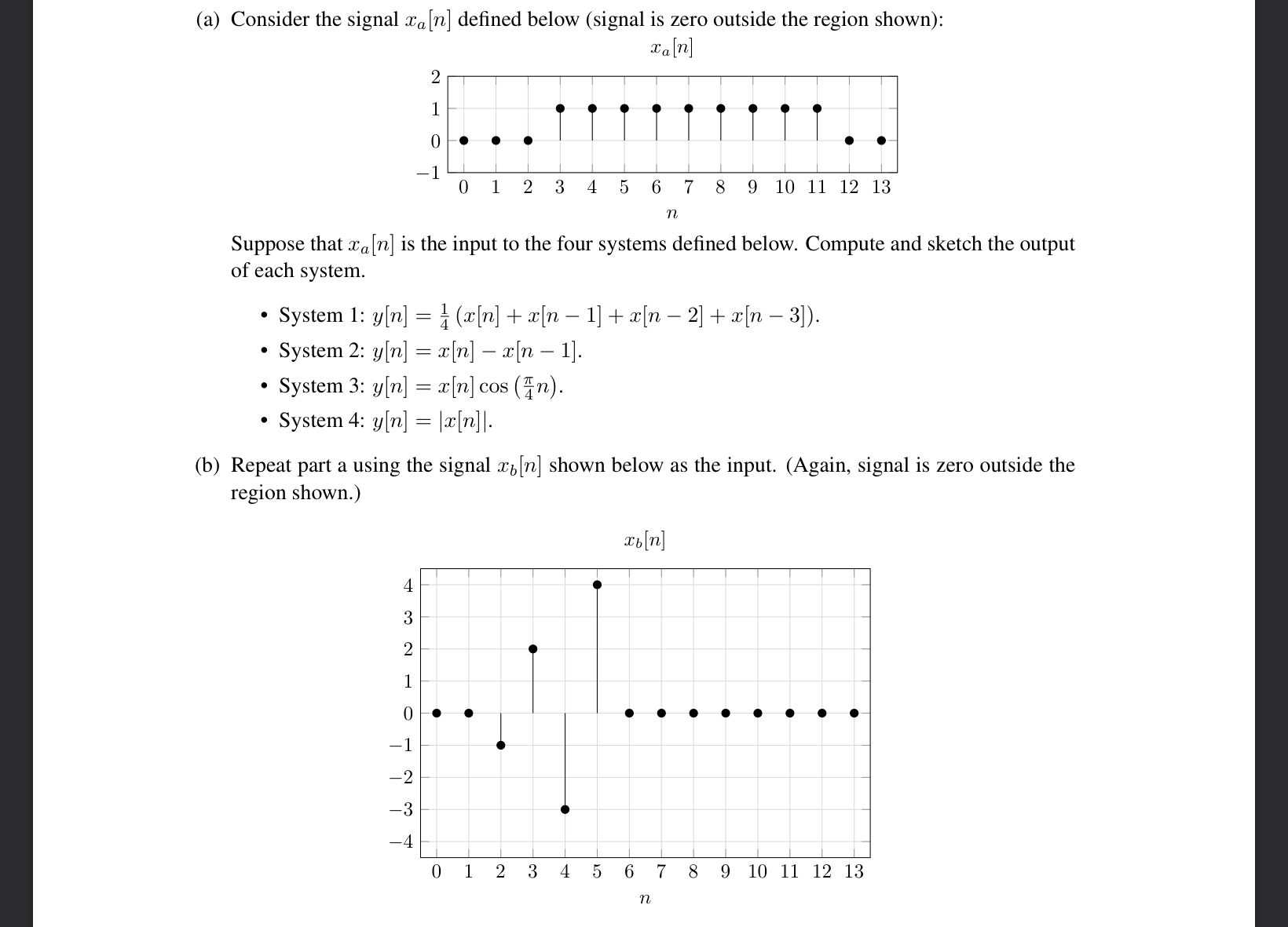 Solved Please show work (a) ﻿Consider the signal xa[n] | Chegg.com