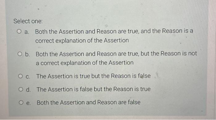 Solved The following is an Assertion/Reason question. These | Chegg.com