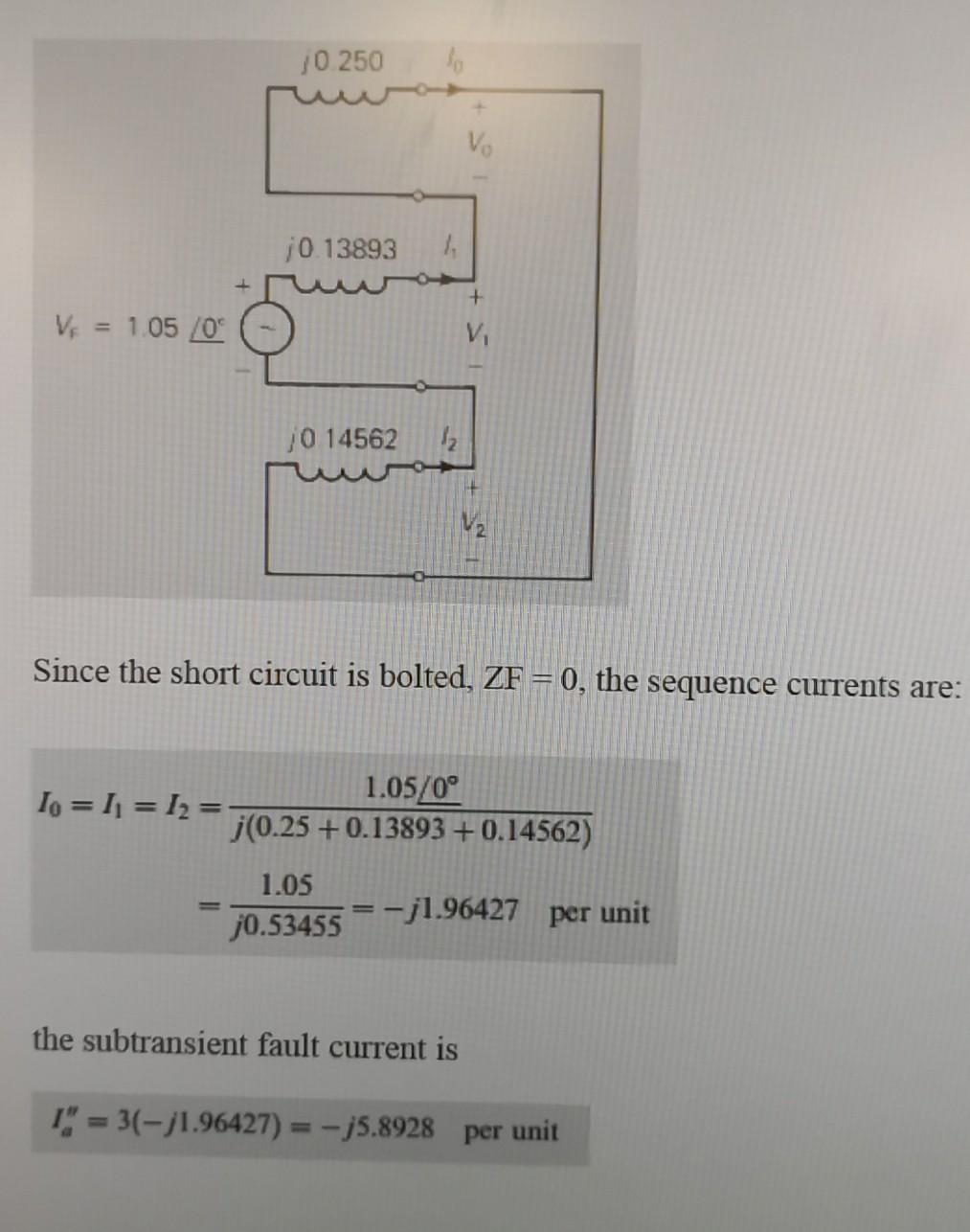Solved Draw per-unit zero, negative, and positive sequence | Chegg.com