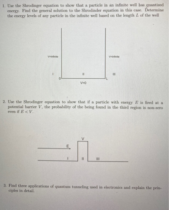 Solved 1. Use the Shrodinger equation to show that a | Chegg.com