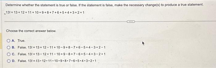 Solved Determine whether the statement is true or false. If | Chegg.com