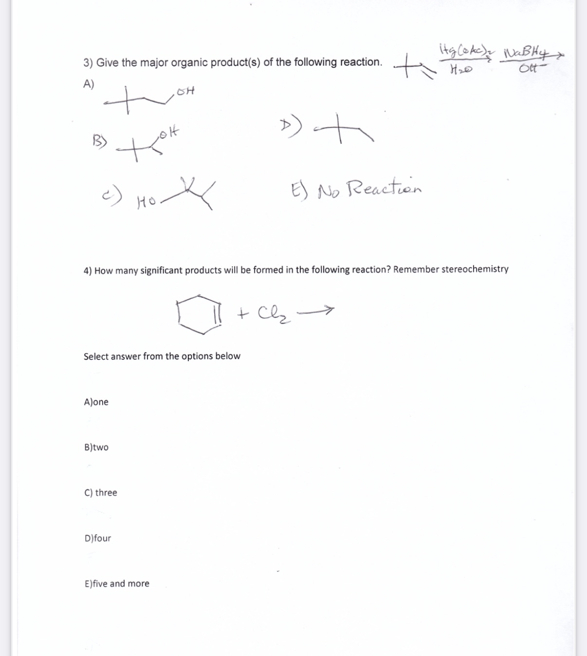 Solved Give the major organic product(s) ﻿of the following | Chegg.com
