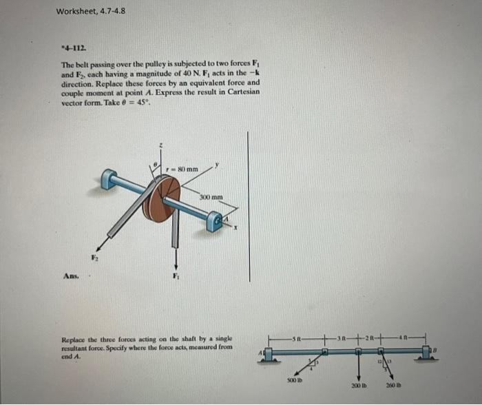 Solved −4−112 The belt passing over the pulley is subjected | Chegg.com