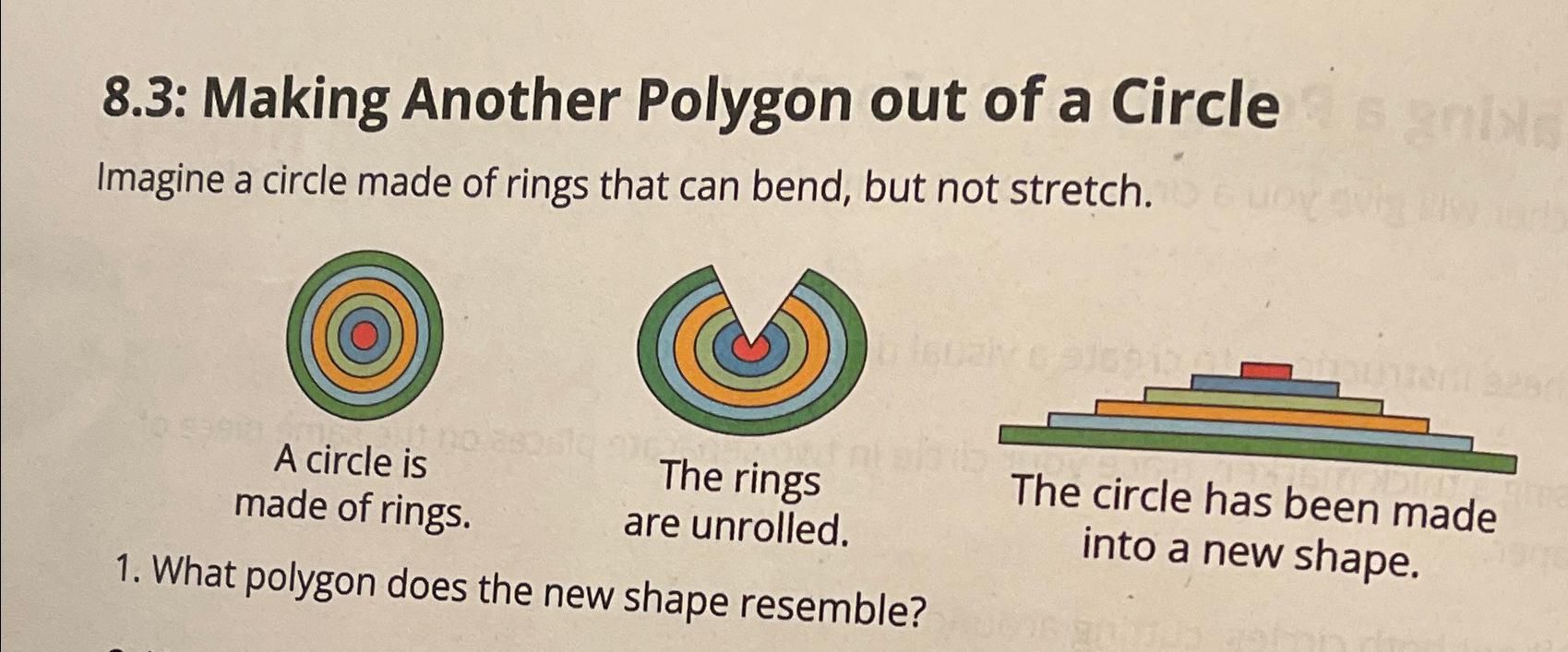 Solved 8.3: Making Another Polygon out of a CircleImagine a | Chegg.com