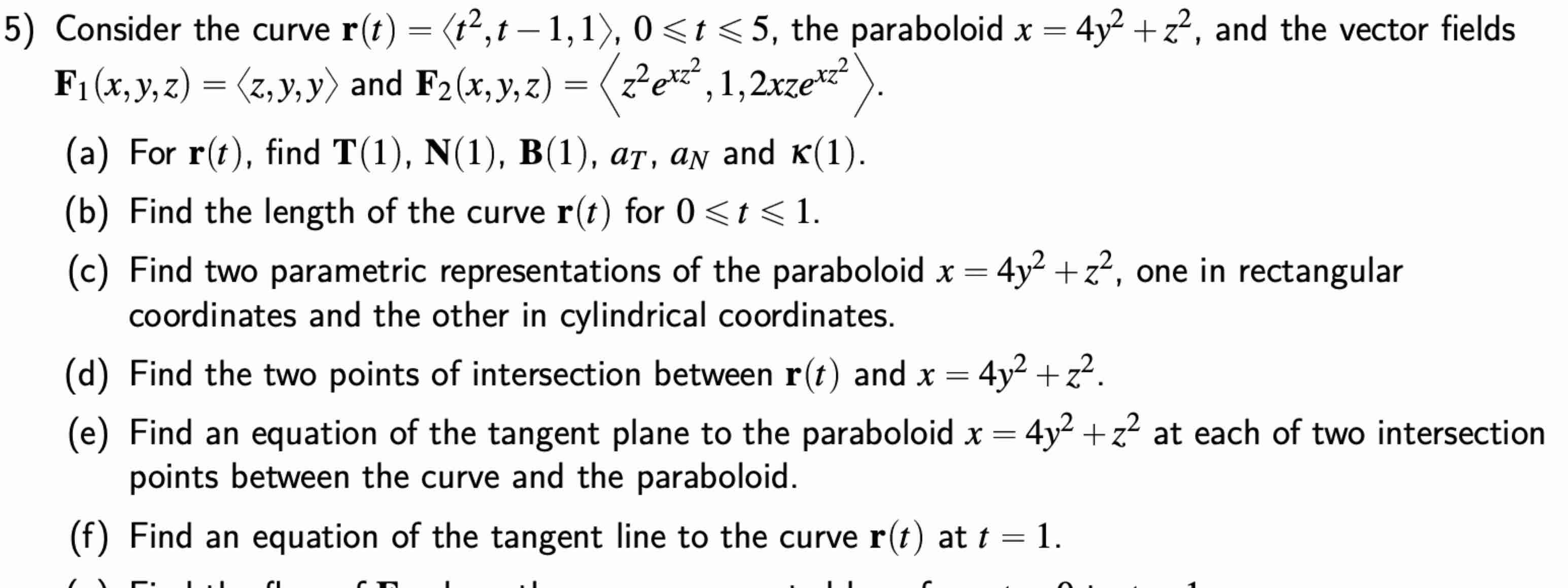 Consider the curve r(t)=(:t2,t-1,1:),0≤t≤5, ﻿the | Chegg.com