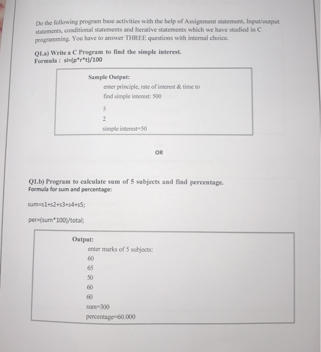 Solved Do the following program base activities with the | Chegg.com