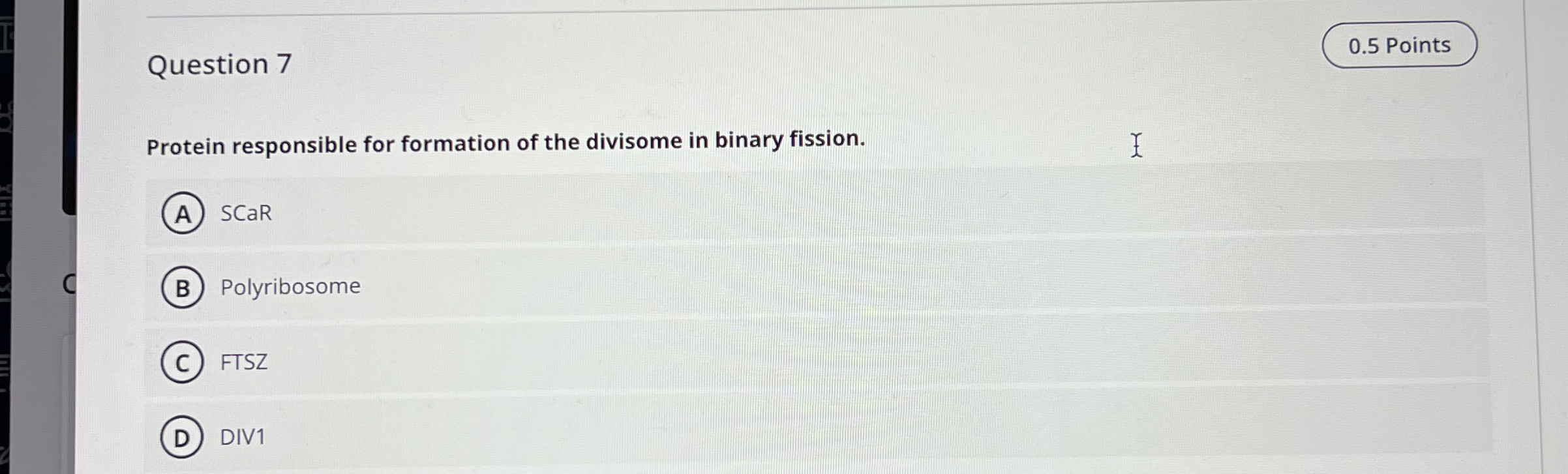 Solved Question 70.5 ﻿PointsProtein responsible for | Chegg.com