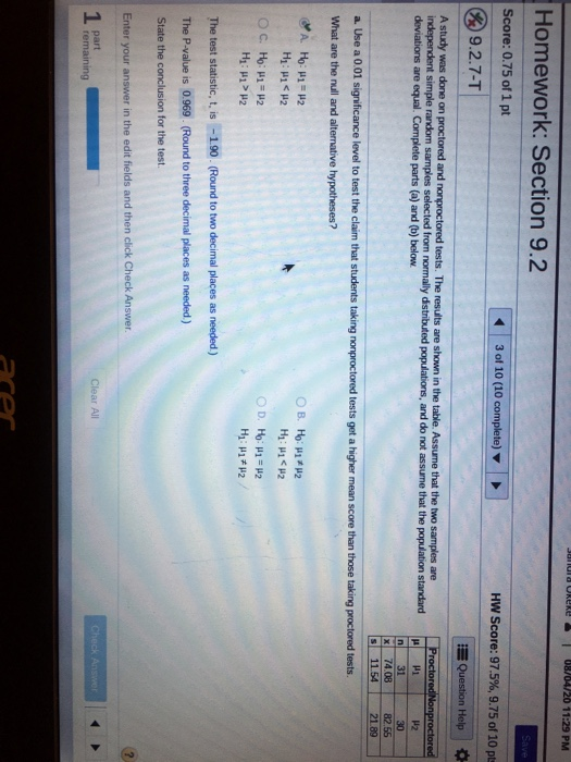 Solved mathxl.com/Student/Player Homework SPX PION Sandra | Chegg.com