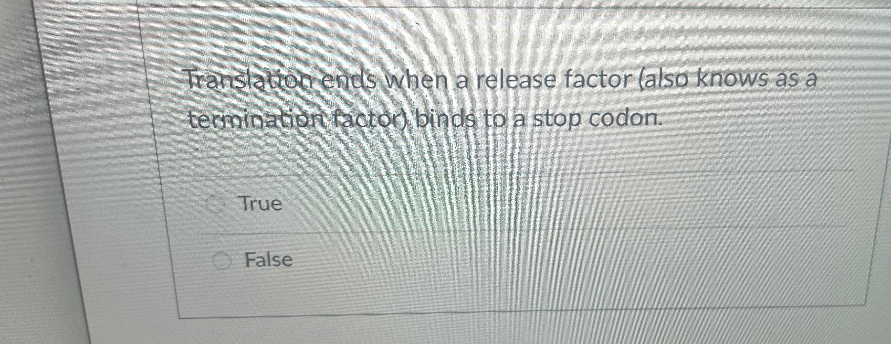 Solved Translation ends when a release factor (also knows as | Chegg.com