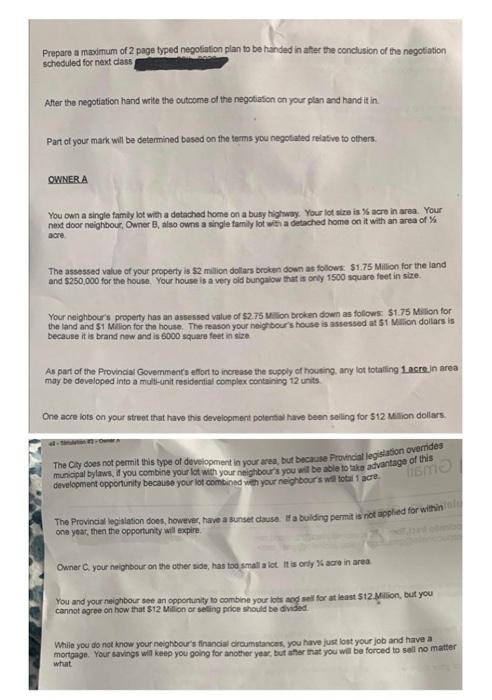 Solved Negotiation Planning Guide 1. What are the issues in | Chegg.com