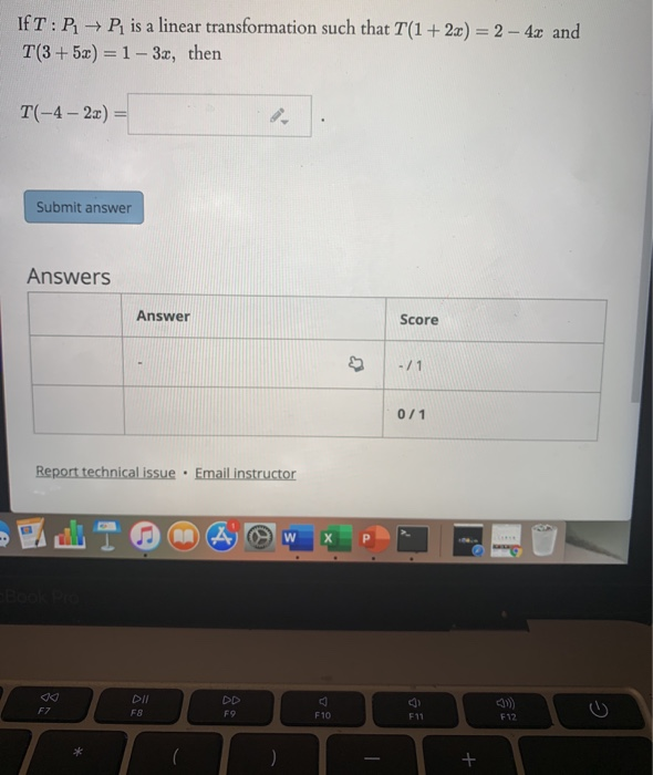 Solved IfT: P1 → Pi is a linear transformation such that T(1 | Chegg.com