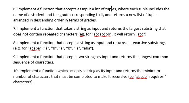 Solved Python codes are required:1.Implement a function that | Chegg.com