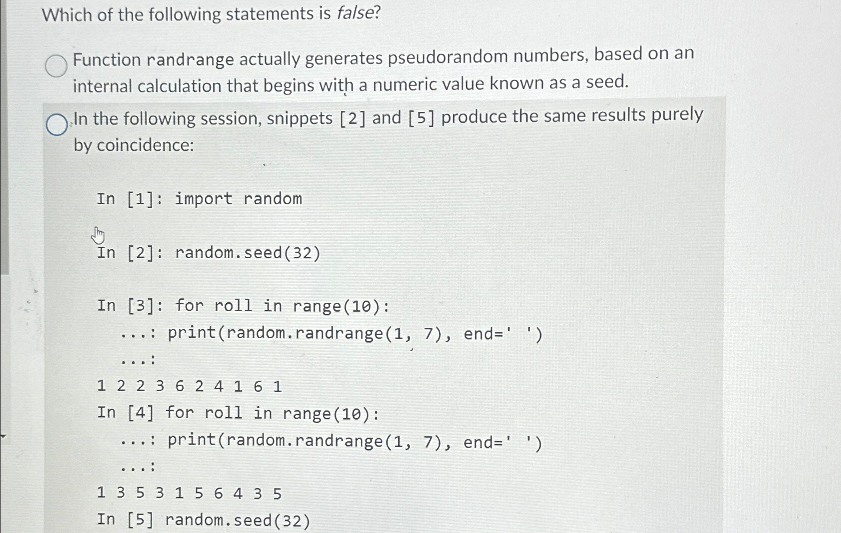Solved Which of the following statements is false?Function | Chegg.com