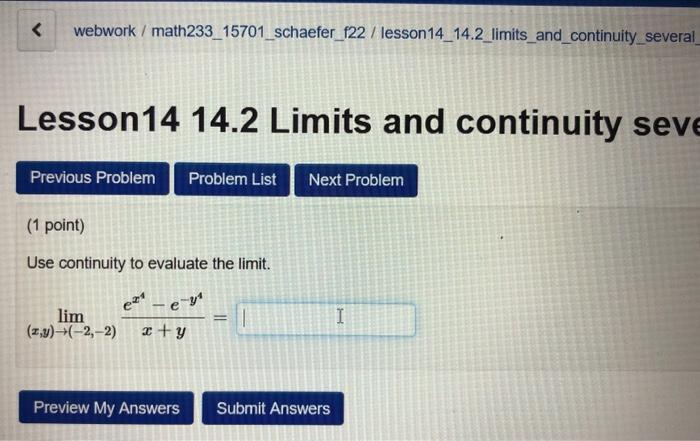 Solved webwork / math233_15701_schaefer_f22 / | Chegg.com
