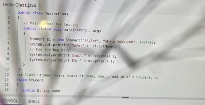 Solved Try the following code. Note that it has a bug! It | Chegg.com