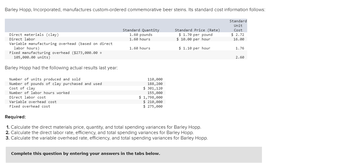 Solved ANSWER ALL 3 ﻿QUESTIONS PLEASE Barley Hopp, | Chegg.com