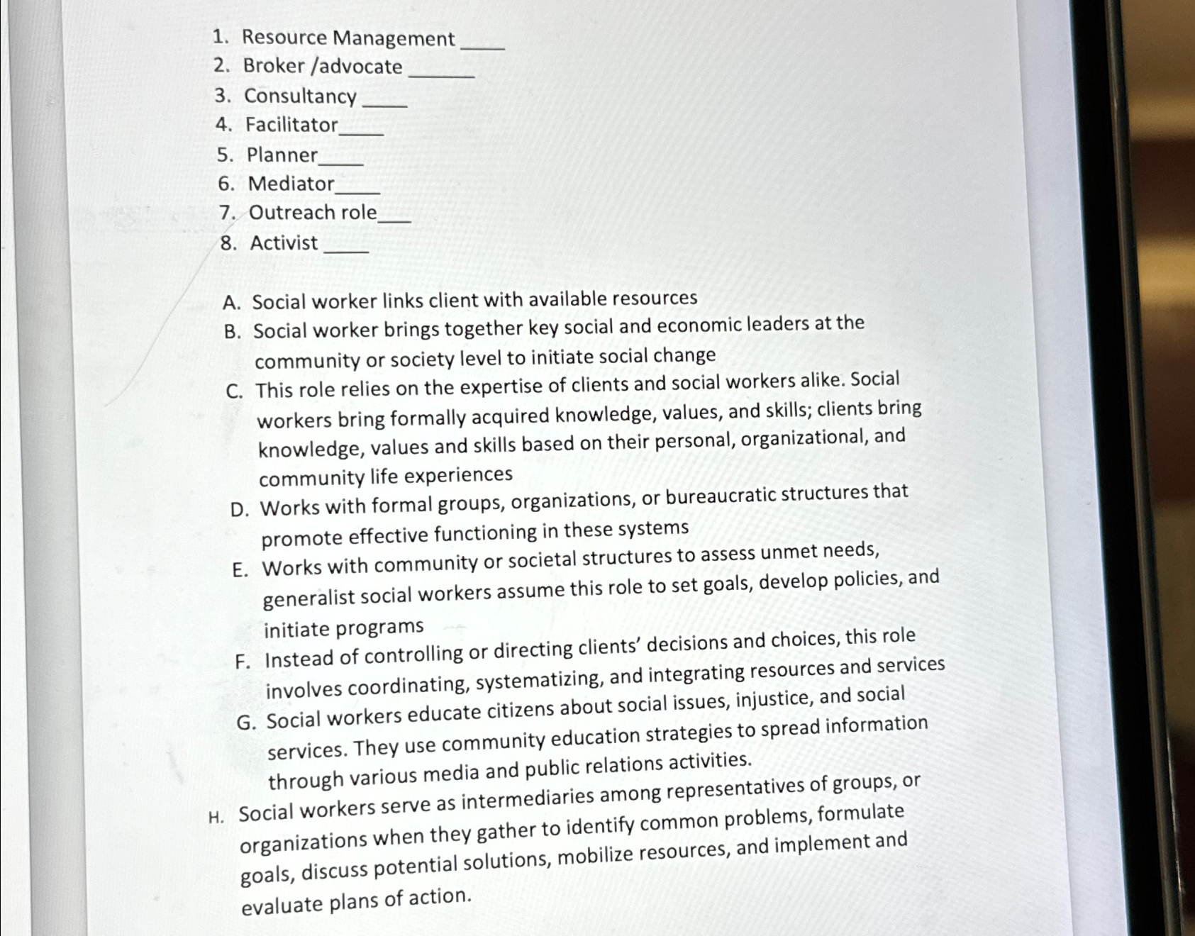 Solved Resource ManagementBroker | Chegg.com