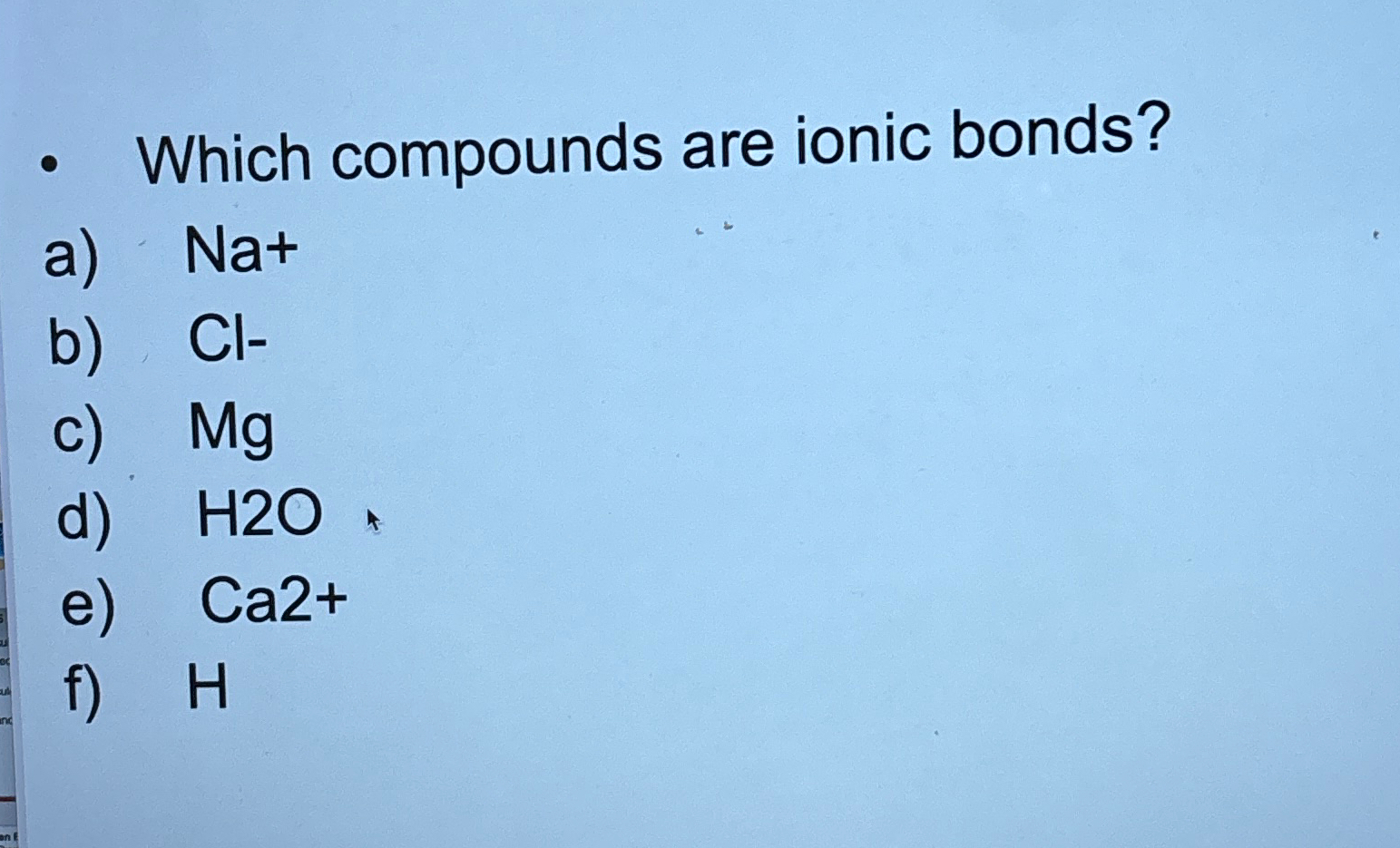Solved Which compounds are ionic | Chegg.com