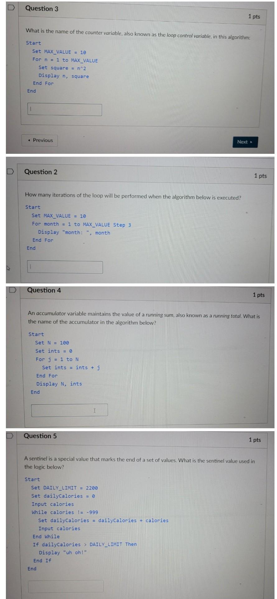 Solved What Is The Name Of The Counter Variable Also Known