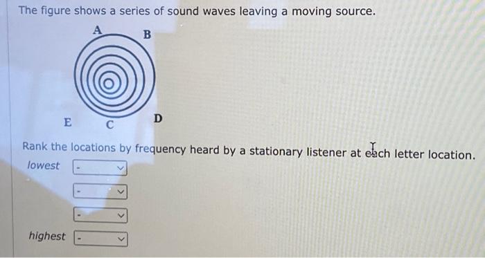 Solved The figure shows a series of sound waves leaving a | Chegg.com