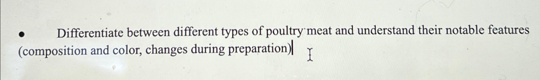 Solved , ﻿Differentiate between different types of poultry | Chegg.com