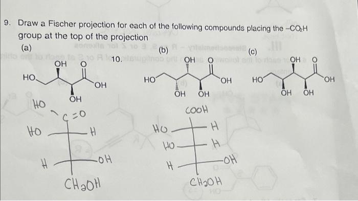 Solved Draw a Fischer projection for each of the following | Chegg.com