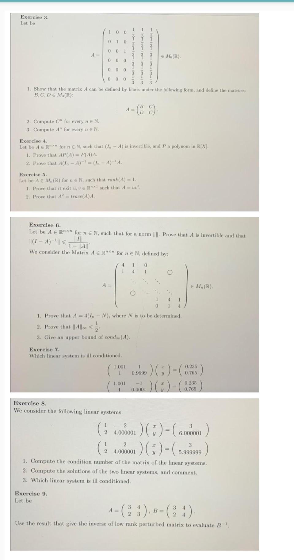 Solved Let be ei the ith vector of the canonical basis of | Chegg.com