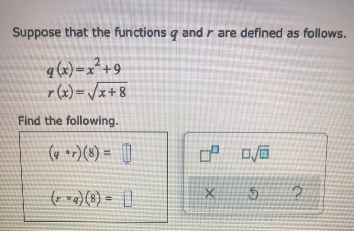 Solved The one-to-one functions g and h are defined as | Chegg.com