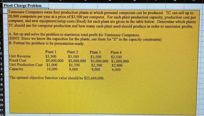 Solved Tennessee Computers owns four production plants at | Chegg.com