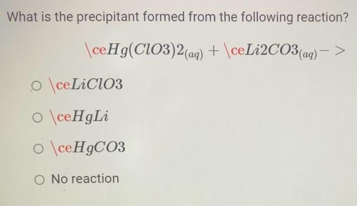 Solved What is the net ionic equation for the following | Chegg.com