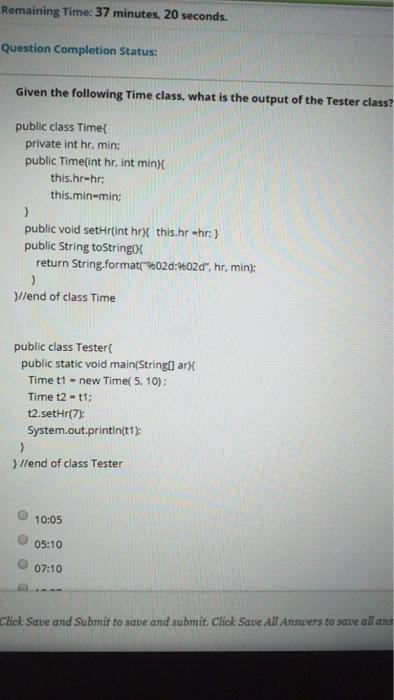 Solved Given the following two classes MyClass and | Chegg.com