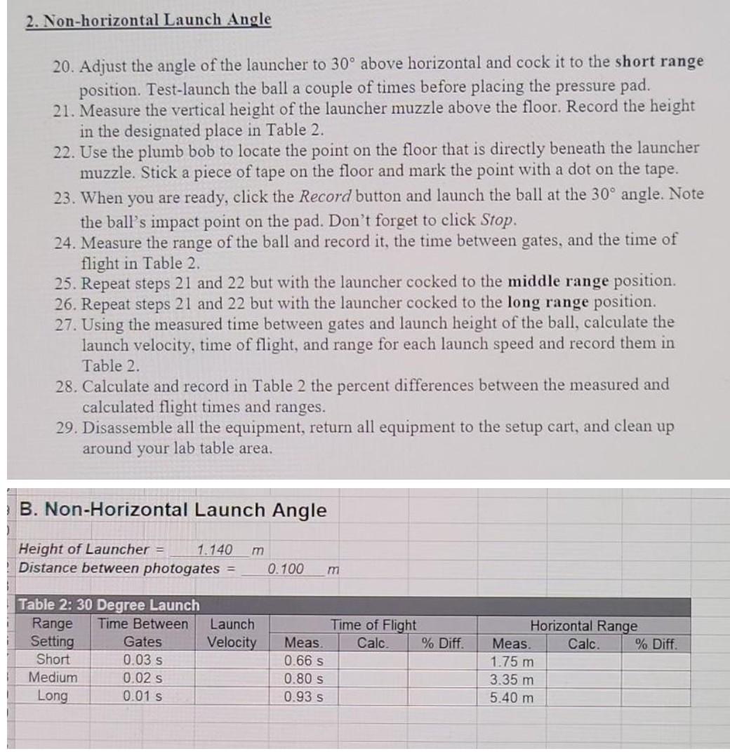 2. Non-horizontal Launch Angle 20. Adjust the angle | Chegg.com