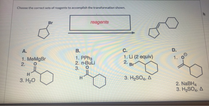 Solved What is the missing reagent in the reaction below? Н | Chegg.com