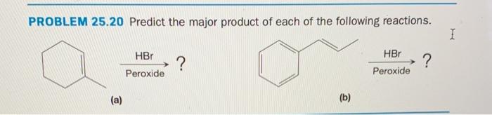 Solved PROBLEM 25.20 Predict the major product of each of | Chegg.com