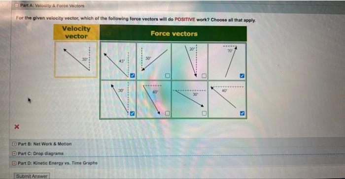 Solved For the given velocity vector, which of the following | Chegg.com
