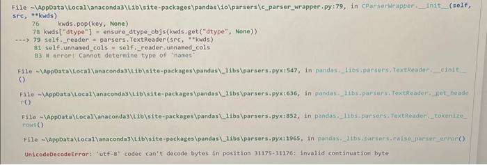 Solved UnicodeDecodeError Cell In[2], line 42 Traceback | Chegg.com