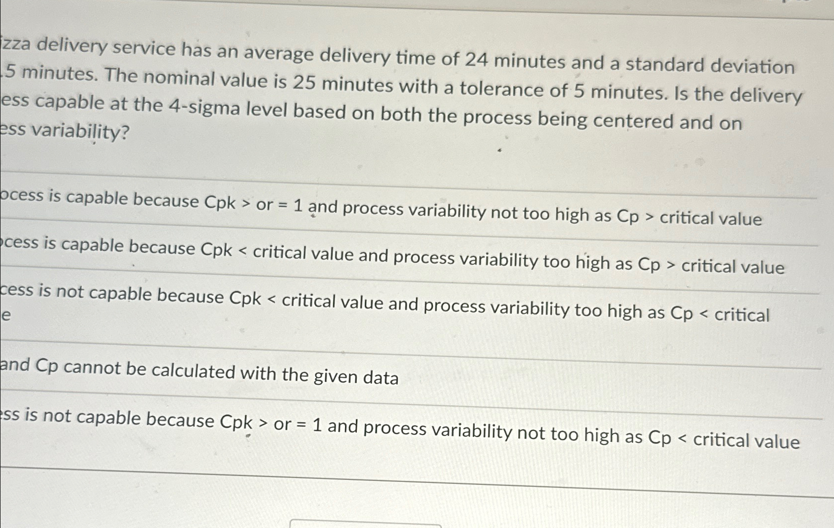 Solved izza delivery service has an average delivery time of | Chegg.com