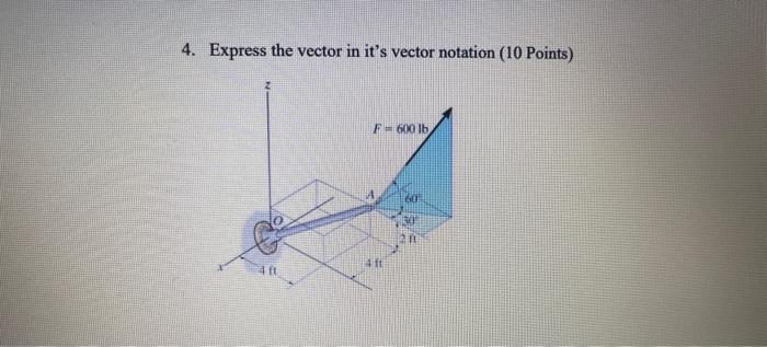 Solved 4. Express the vector in it's vector notation ( 10 | Chegg.com