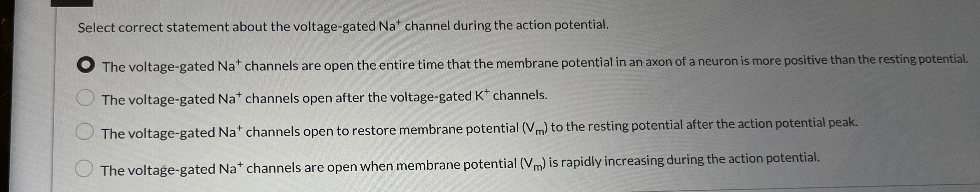 Solved Select correct statement about the voltage-gated | Chegg.com