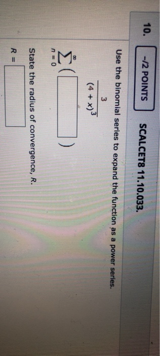 Solved 0/1 POINTS PREVIOUS ANSWERS SCALCET8 11.10.035. Use a | Chegg.com